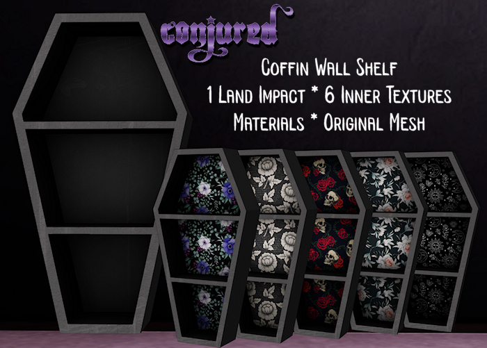 Second Life Marketplace Conjured Coffin Shelf